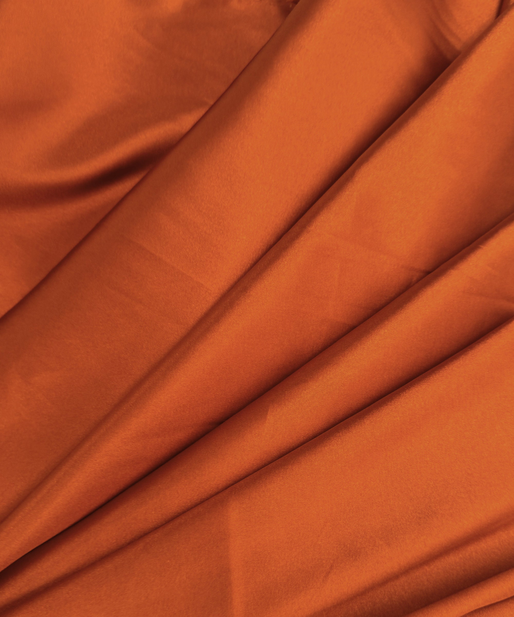Rust Silky Stretch Satin Fabric by the Yard, Rusty Copper Stretch ...