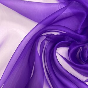 Purple Organza Fabric by the Yard, Purple Crystal Organza Fabric ...
