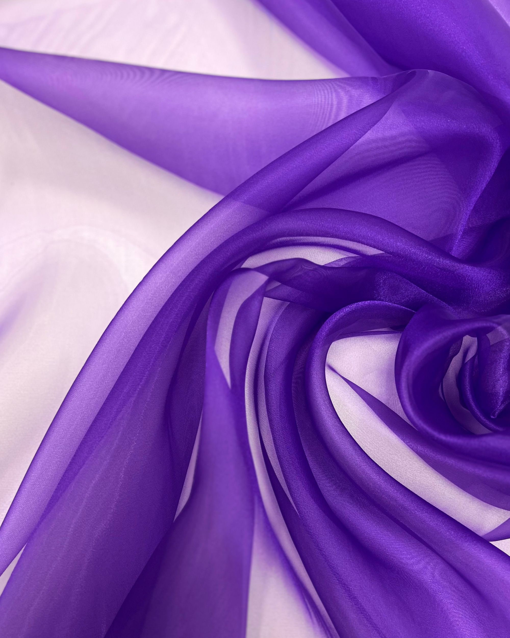 Purple Organza Fabric by the Yard, Purple Crystal Organza Fabric ...