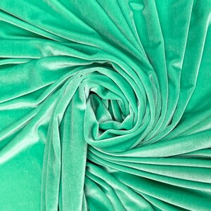Mint Velvet Fabric, Spandex Stretch Velvet Fabric by the Yard, 4 Way ...