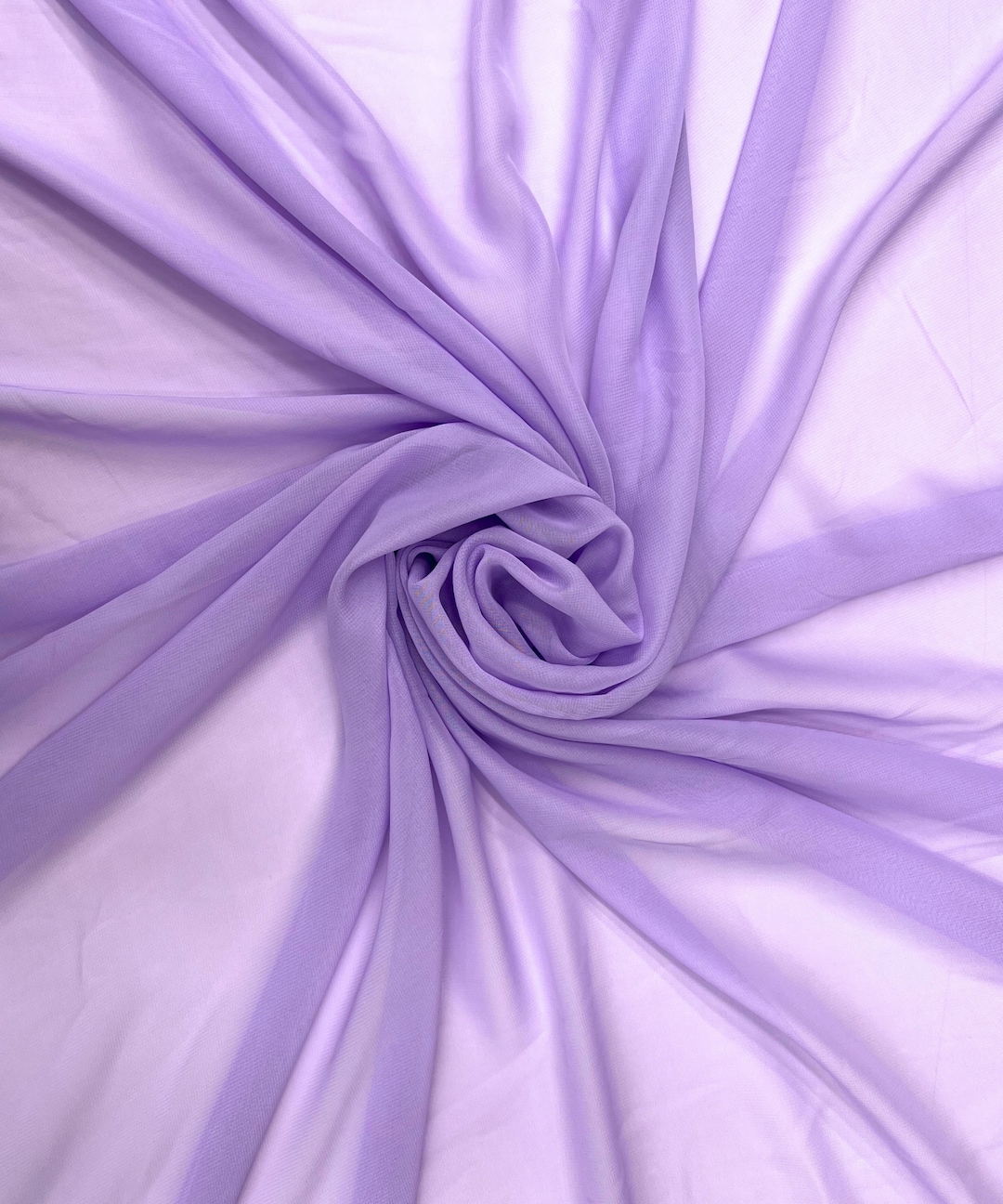 Lavender Chiffon Fabric by the Yard, Lilac Silky Chiffon Fabric, High ...