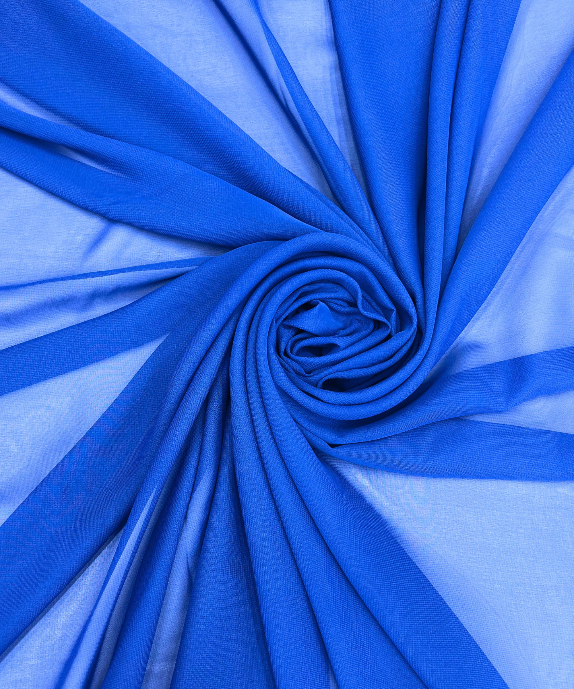 Royal Blue Chiffon Fabric by the Yard, Matte Blue Chiffon Draping ...