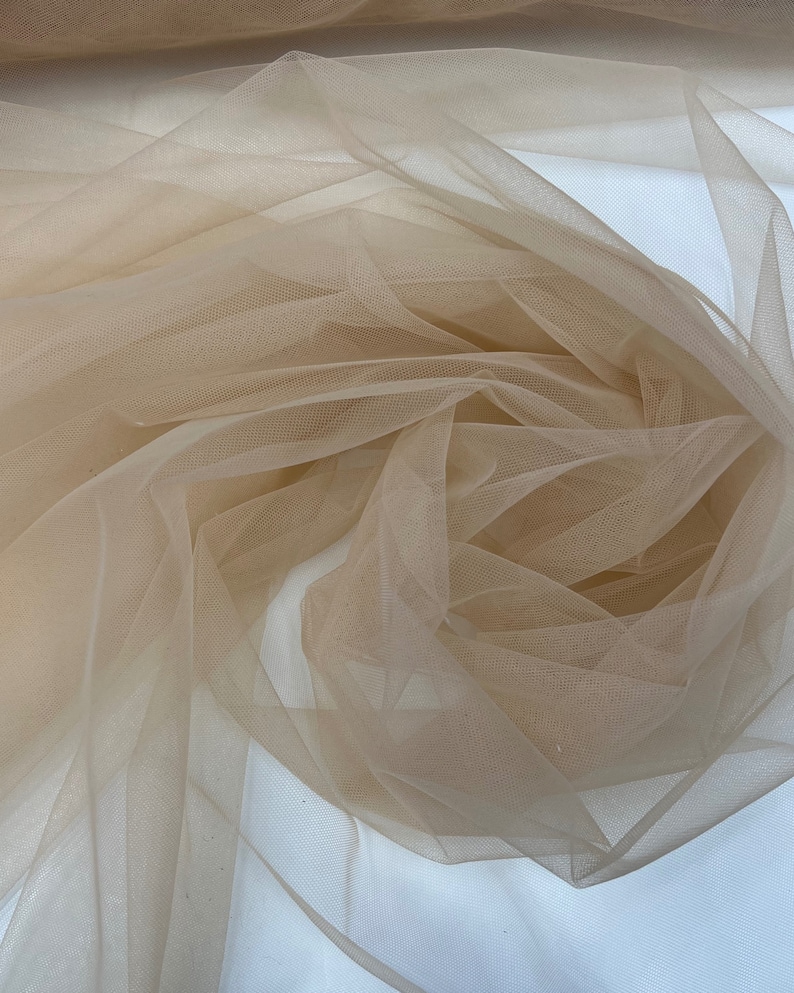 High Quality Skin Tone Tulle Fabric by the Yard, Skin Color Mesh Fabric ...