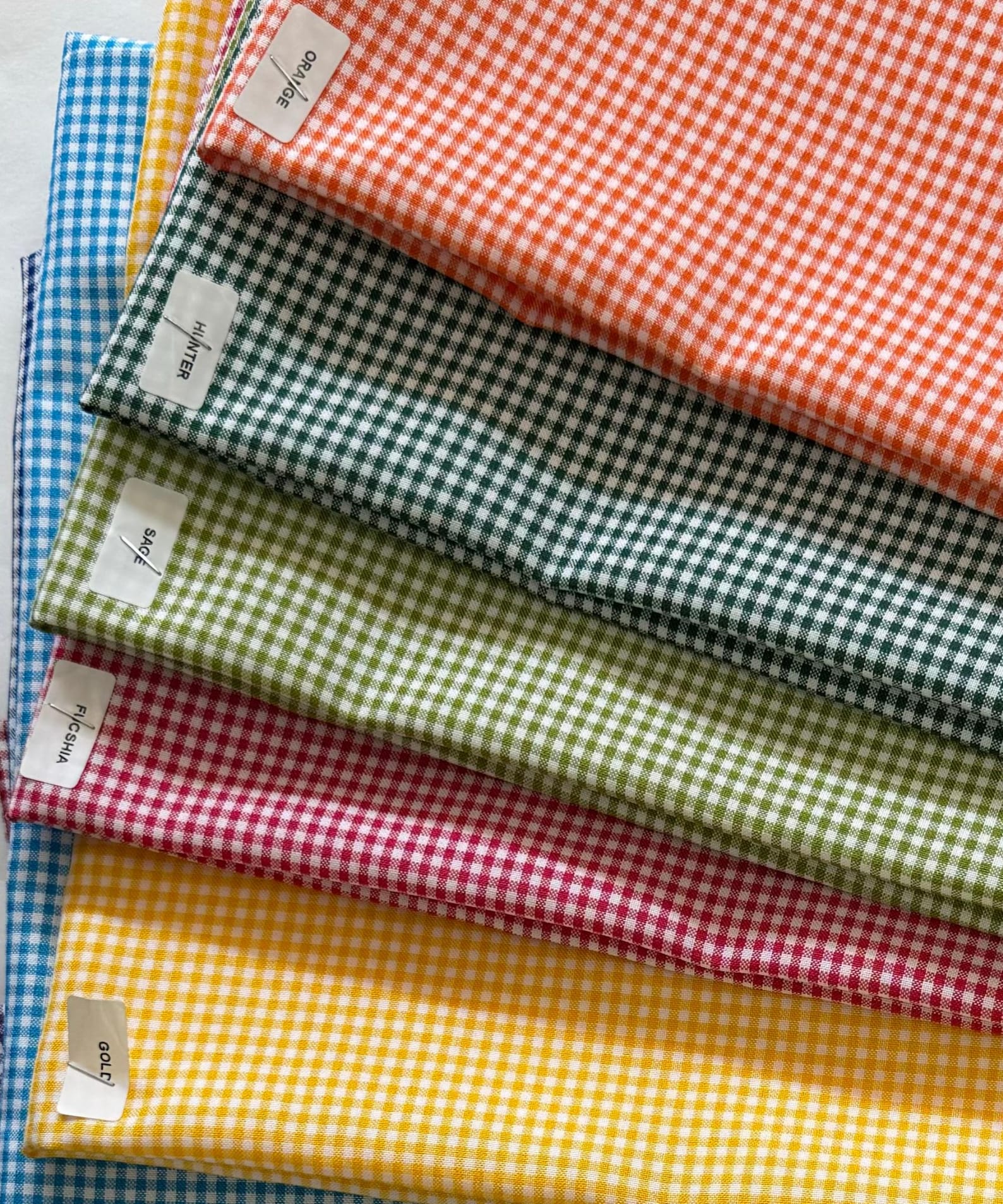 Hunter Green Gingham Checked Fabric by Yard 1/8” Inch Poly Cotton ...