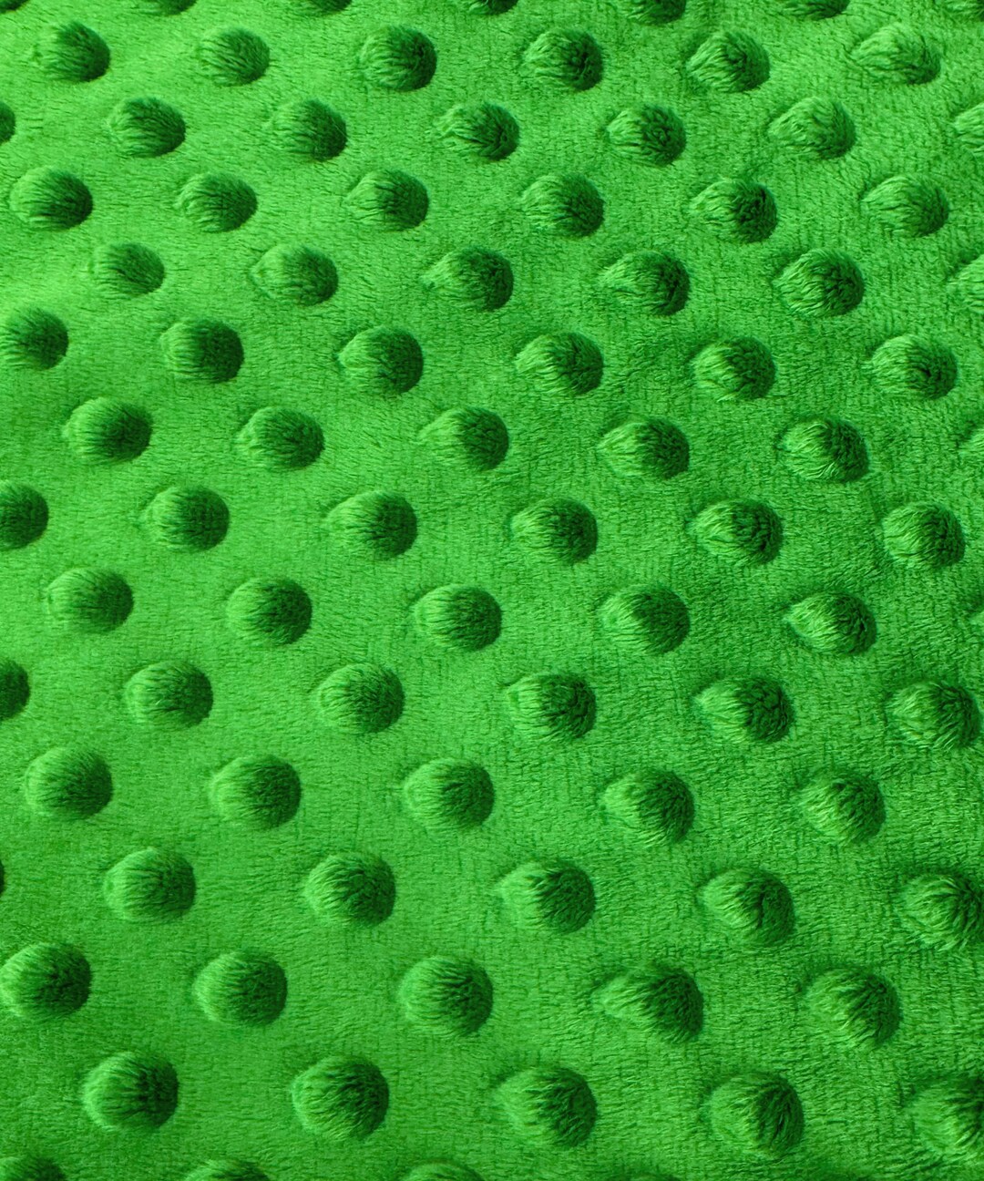 Kelly Green Minky Dot Fleece Fabric by the Yard, Dimple Dot Minkee ...
