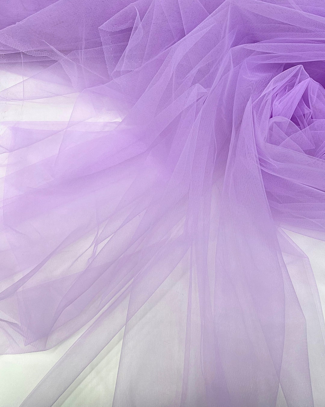 Lavender Tulle Fabric by the Yard, Extra Soft and Matte Italian Tulle ...