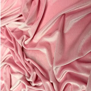 Dusty Pink Velvet Fabric, Stretch Velvet Fabric by the Yard, 4 Way ...