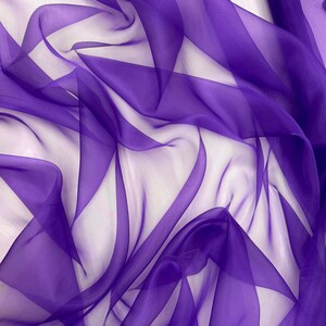 Purple Organza Fabric by the Yard, Purple Crystal Organza Fabric ...
