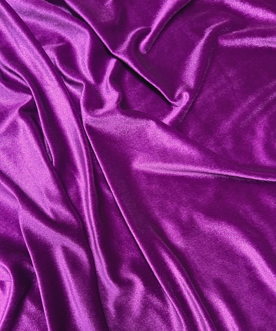 Magenta Velvet Fabric, Stretch Velvet Fabric by the Yard, 4 Way Stretch ...
