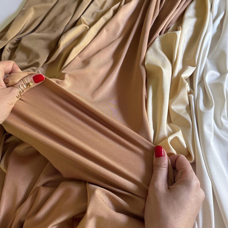 Skin Tones Nylon Spandex Fabric by Yard 4-way Stretch, 60" Nude ...