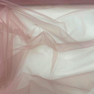 Blush Tulle Fabric by the Yard, Extra Soft and Matte Italian Tulle 63 ...