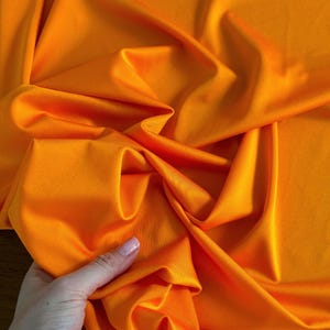 Neon Orange Shiny Milliskin Nylon Spandex Fabric by the Yard, 4-way ...