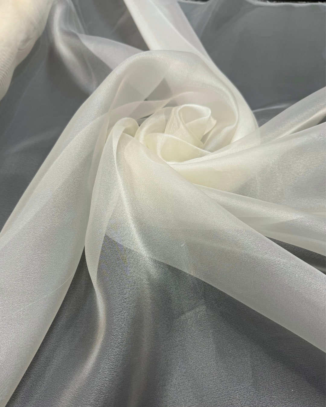 Ivory Organza Fabric by the Yard, Ivory Crystal Organza Fabric, Ivory ...