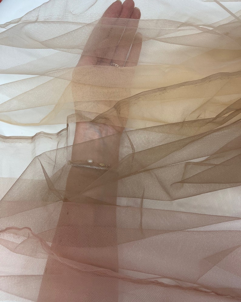 High Quality Skin Tone Tulle Fabric by the Yard, Skin Color Mesh Fabric ...
