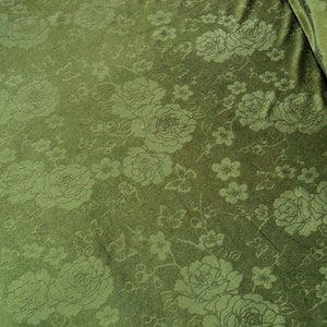 Olive Green Velvet Fabric, Stretch Floral Velvet Fabric by the Yard ...