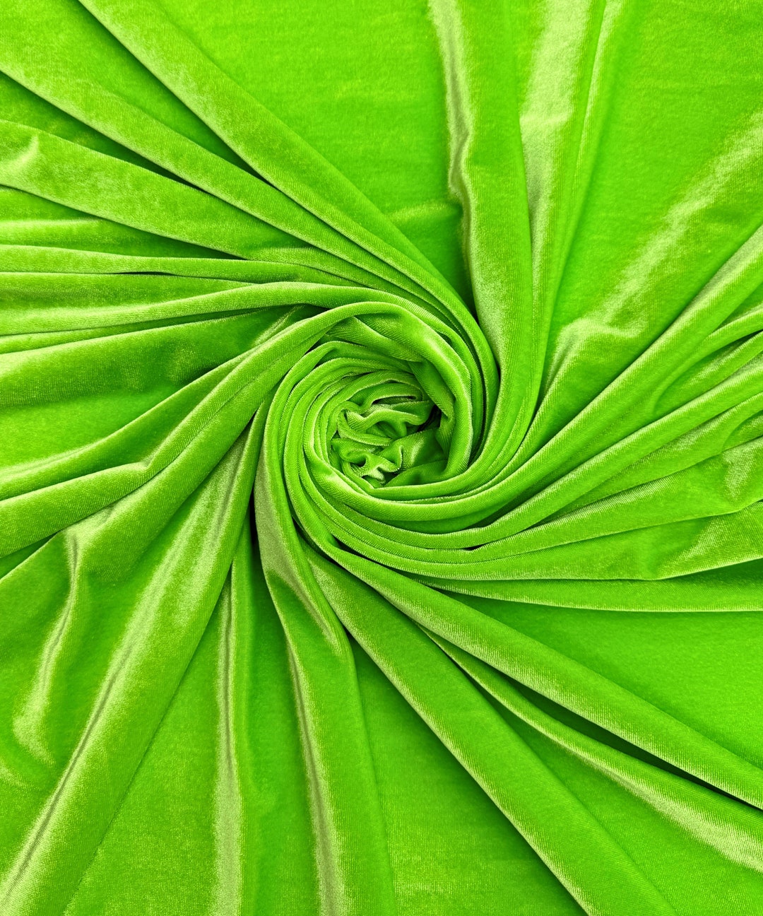 Lime Green Velvet Fabric, Spandex Stretch Velvet Fabric by the Yard, 4 ...