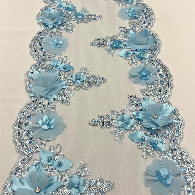 Embroidered Crystals Lace - Etsy