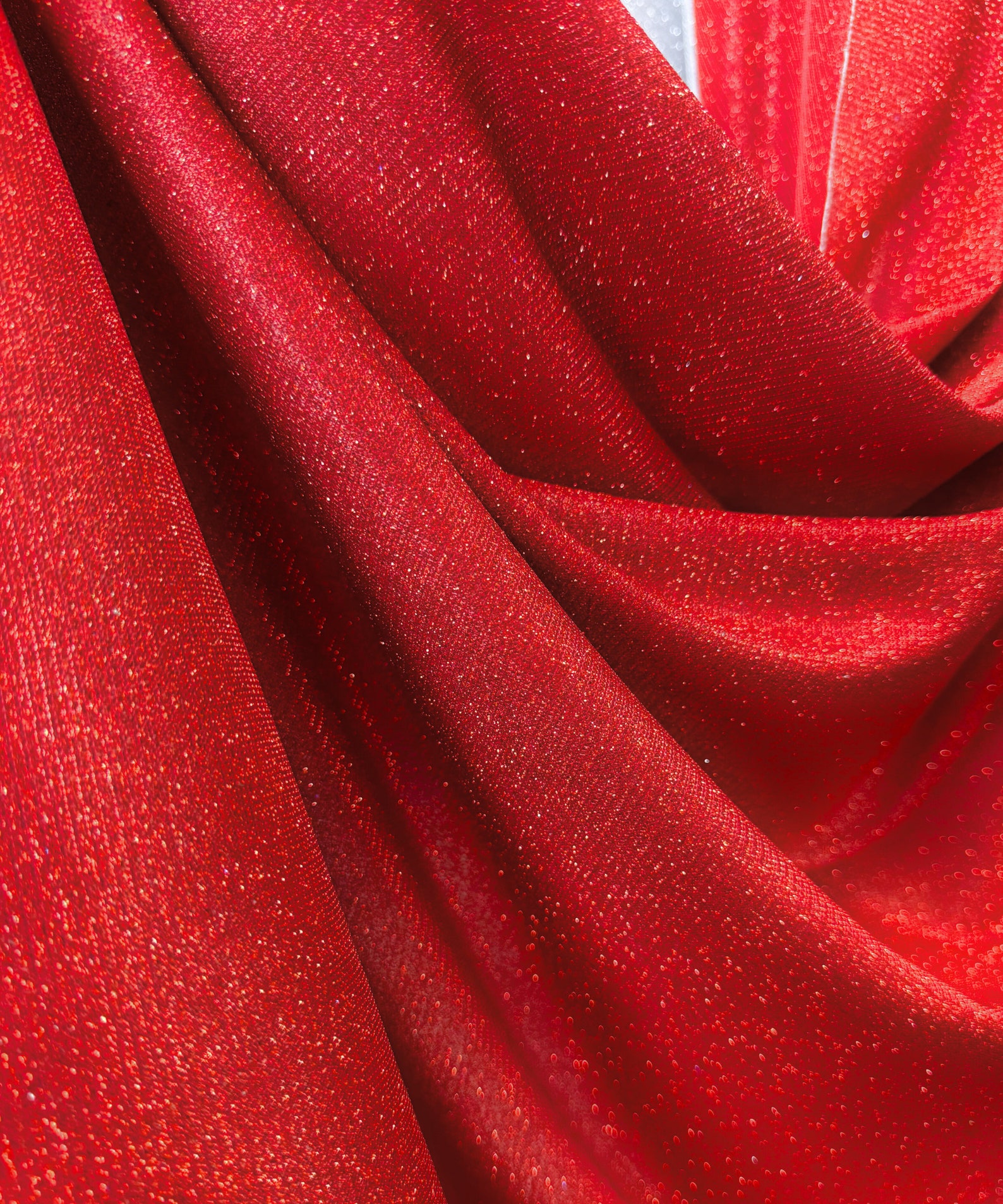 Red Lurex Glitter Fabric, Red Glitter Spandex Knit Fabric by the Yard ...