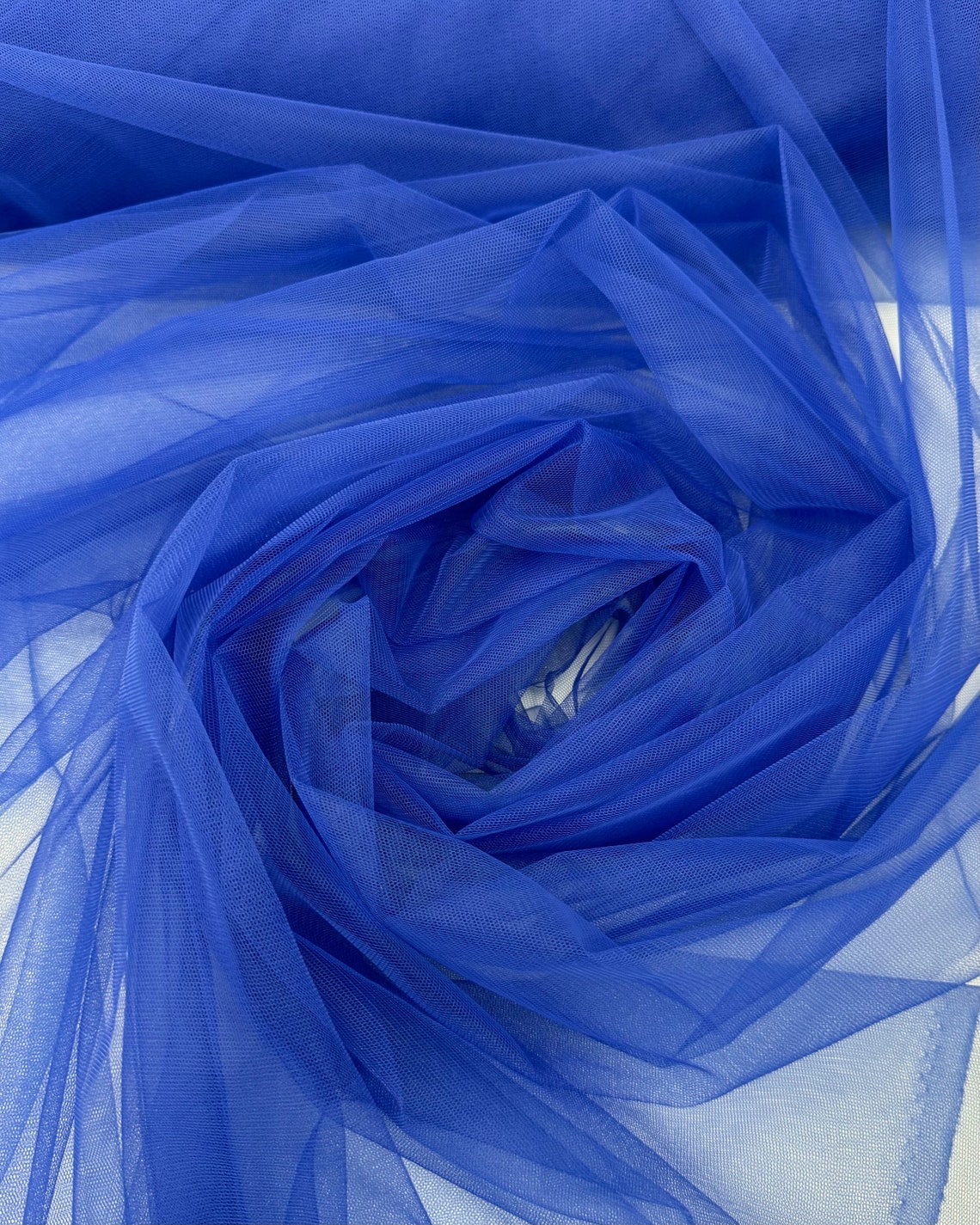 Royal Blue Tulle Fabric by the Yard, Extra Soft and Matte Italian Tulle ...