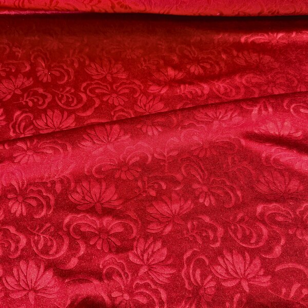 Red Velvet Fabric - Etsy