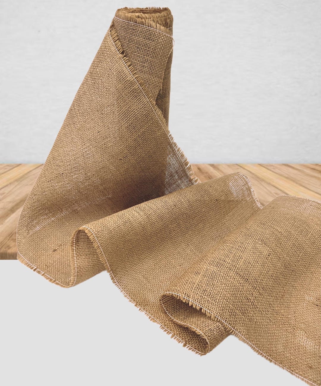 Jute Burlap Fabric by the Yard 14" Wide, Natural Burlap Fabric for ...