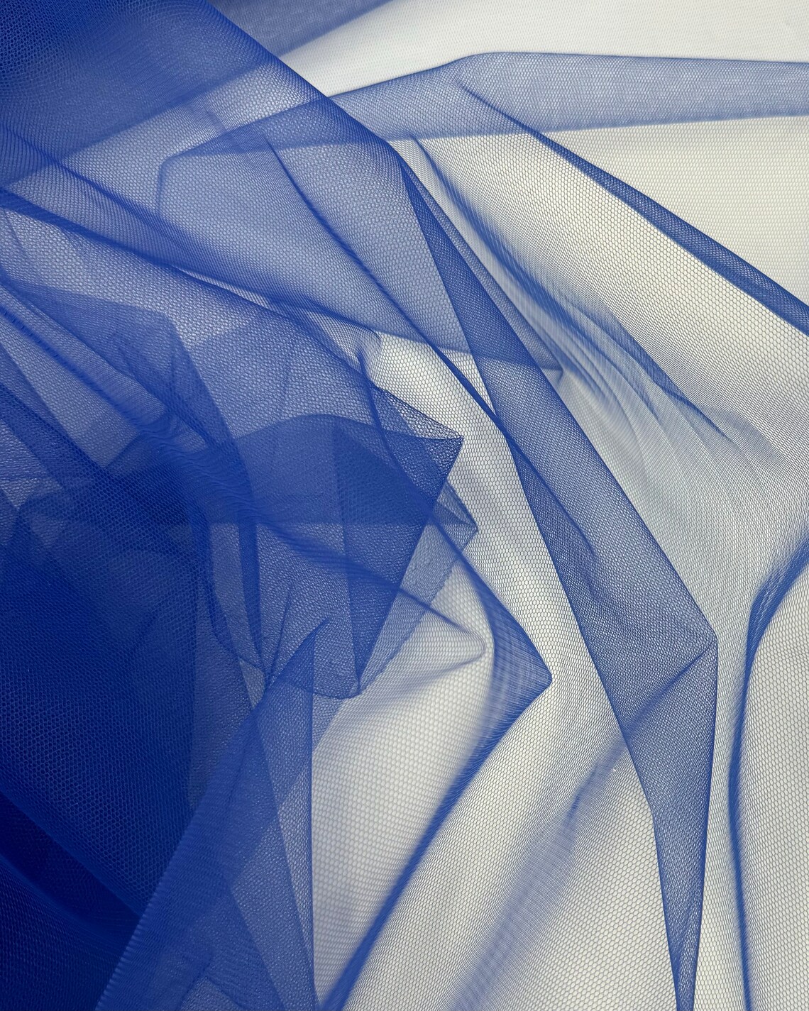 Royal Blue Tulle Fabric by the Yard, Extra Soft and Matte Italian Tulle ...