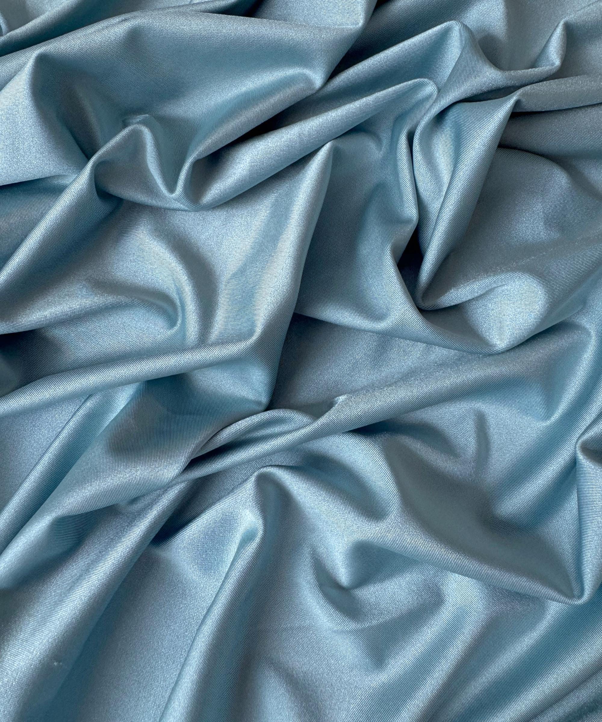 Dusty Blue Milliskin Nylon Spandex Fabric by the Yard, Premium Quality ...