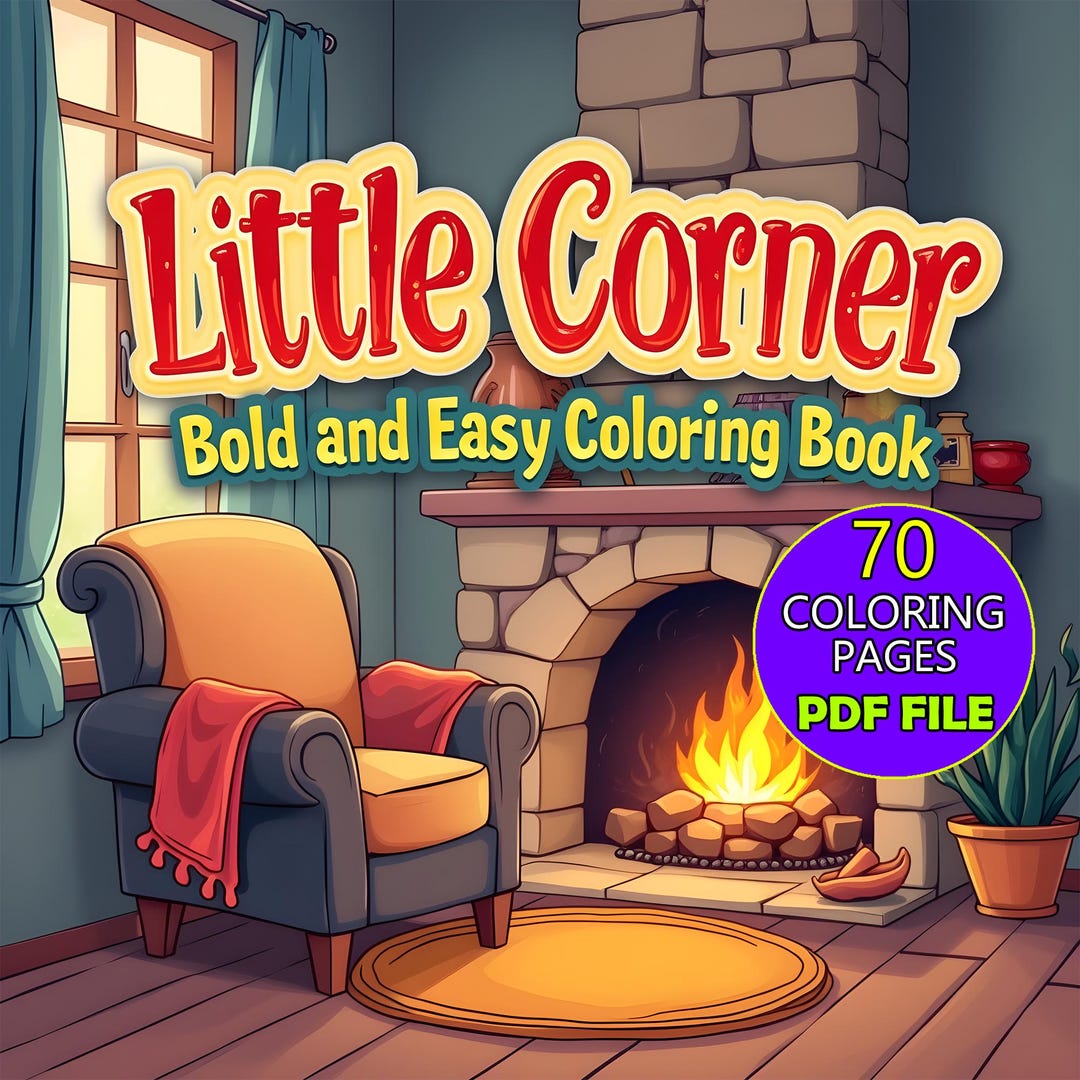 Bold & Simple Cozy Nook Coloring Pages | 70+ Hygge-inspired Designs - Etsy