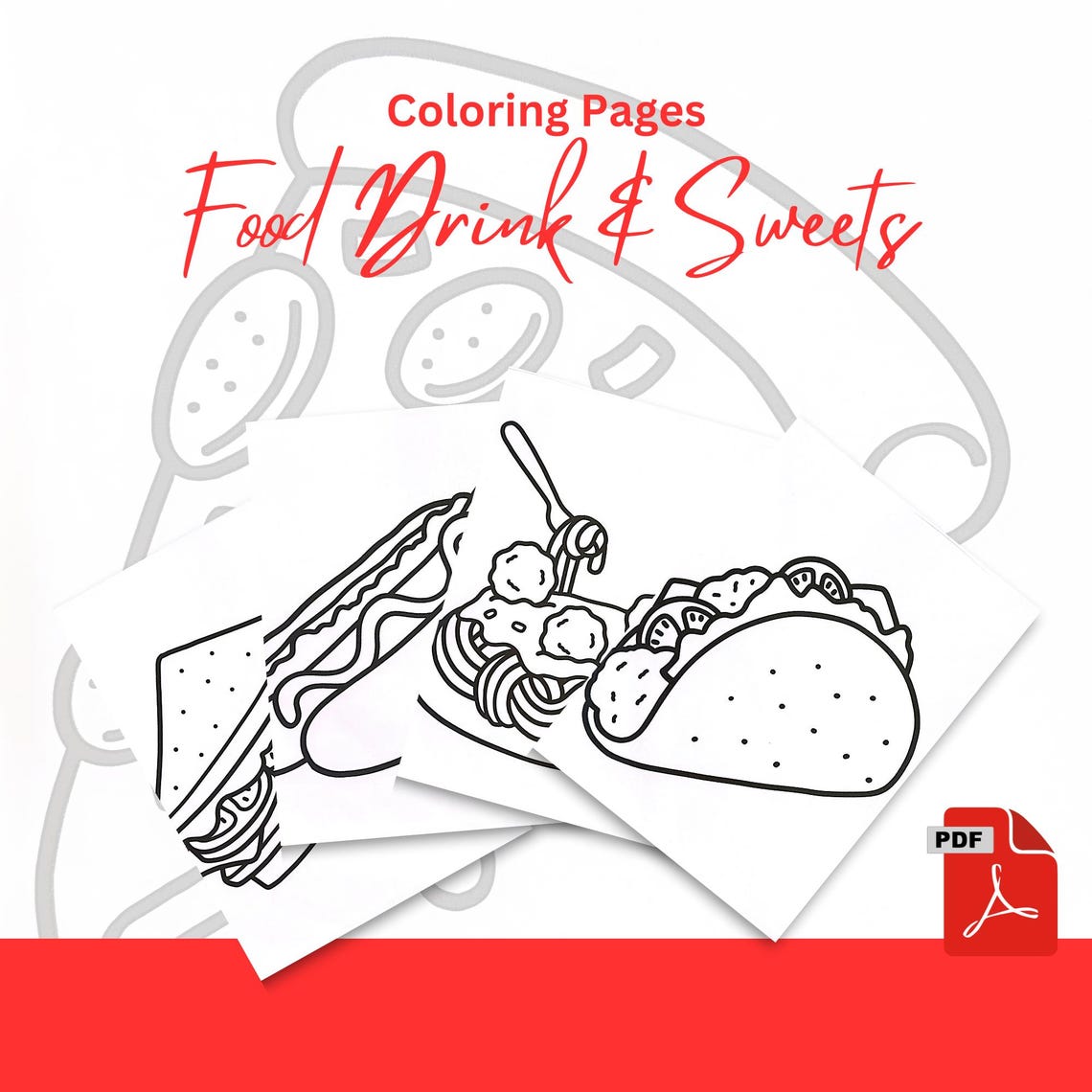 Food Drink & Sweets - 52 High-quality Coloring Pages | Coco Wyo ...