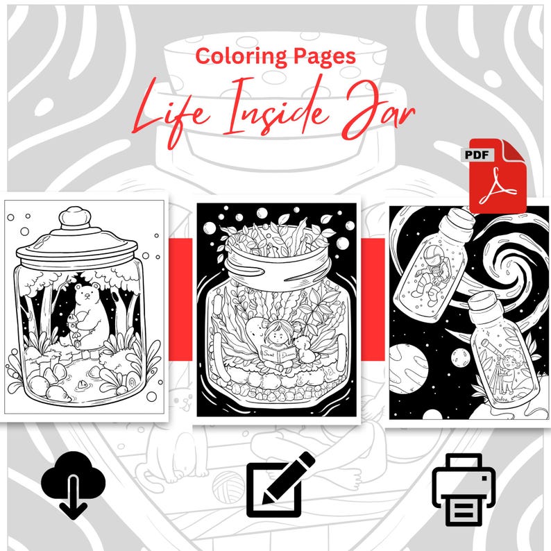 Life Inside Jar - 41 High-quality Coloring Pages | Coco Wyo Coloring ...
