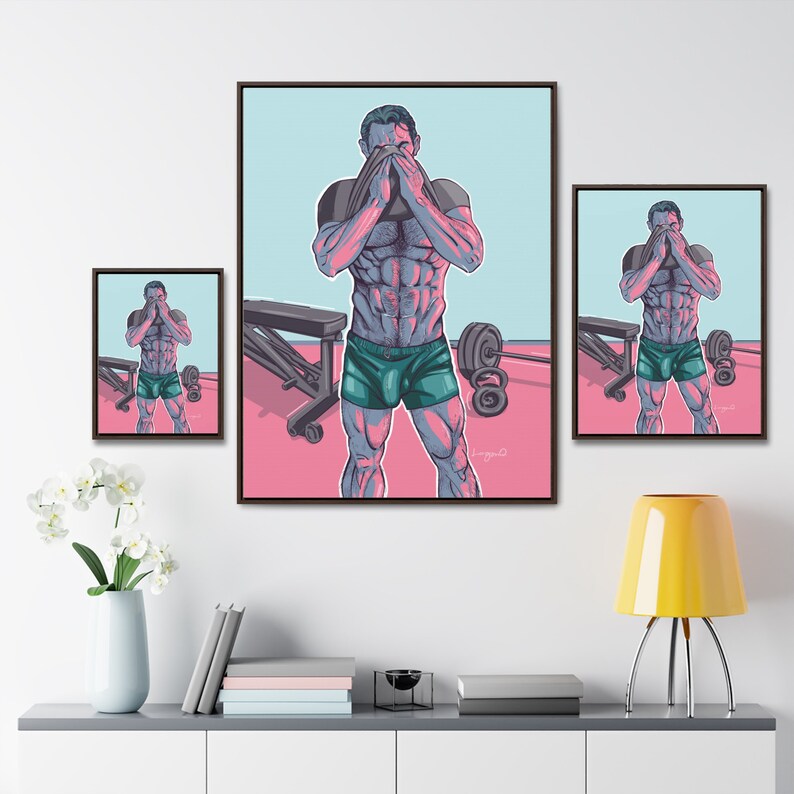Sweat and Strength Queer Art Print With Frame, Colorful LGBTQ Wall ...