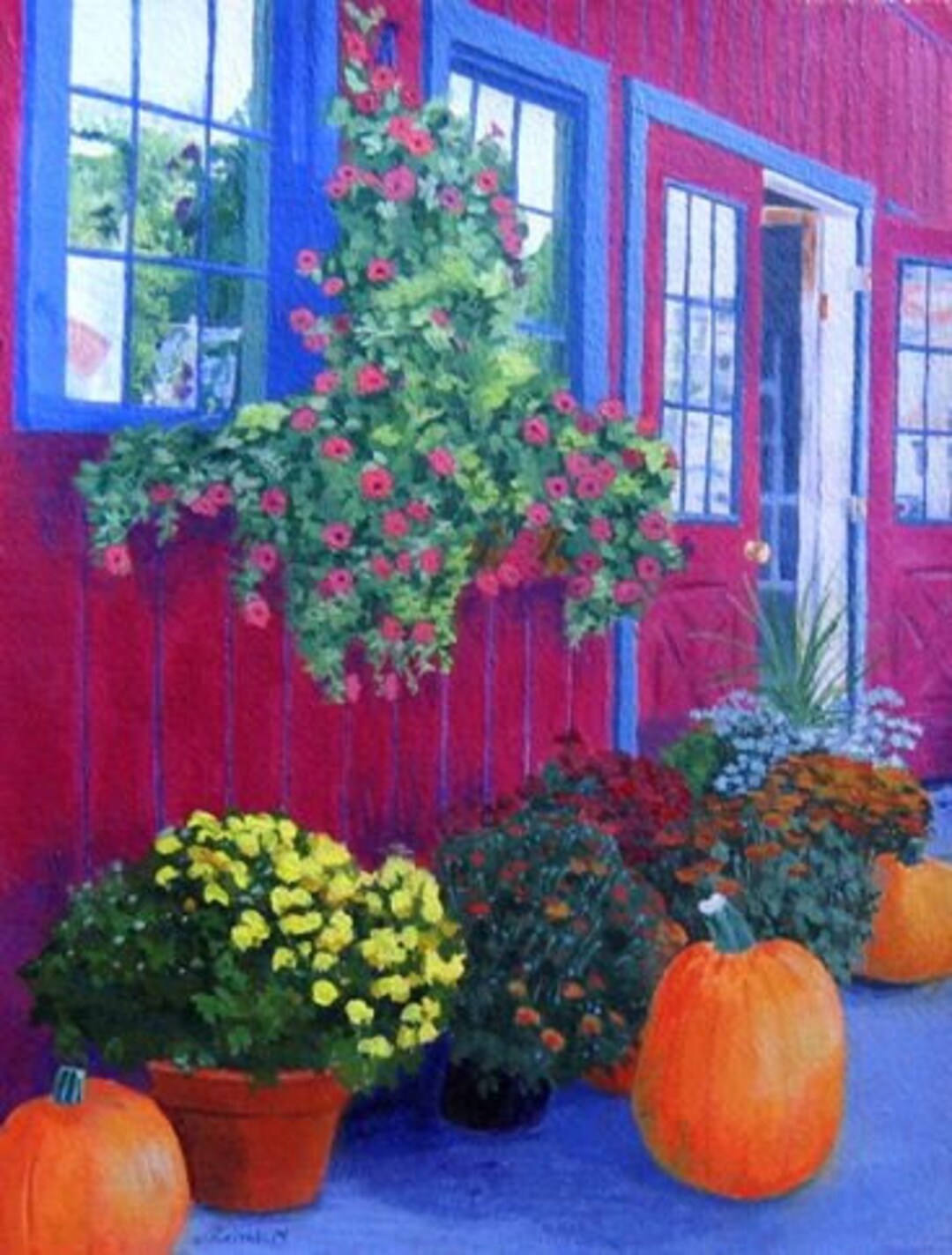Fall Pumpkin Market Fine Art Giclee Reproduction Landscape 11X14 - Etsy