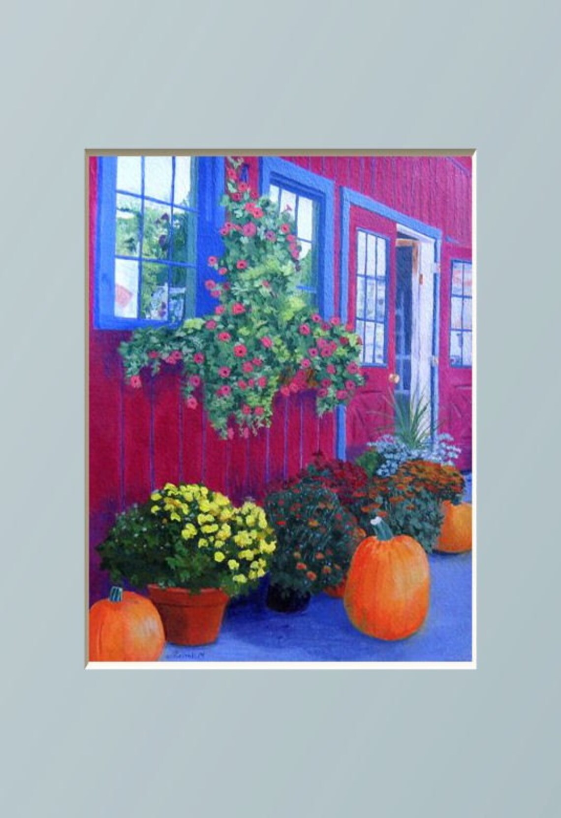 Fall Pumpkin Market Fine Art Giclee Reproduction Landscape 11X14 - Etsy