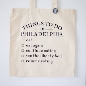 Philadelphia Tote Bag, Philly Gift, Liberty Bell, Philly Foodie Gift - Etsy