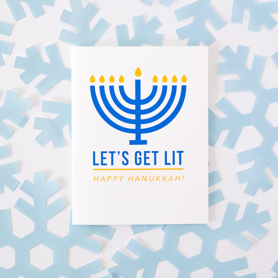 Funny Hanukkah Card, Let's Get Lit Menorah Card, Funny Menorah Card - Etsy