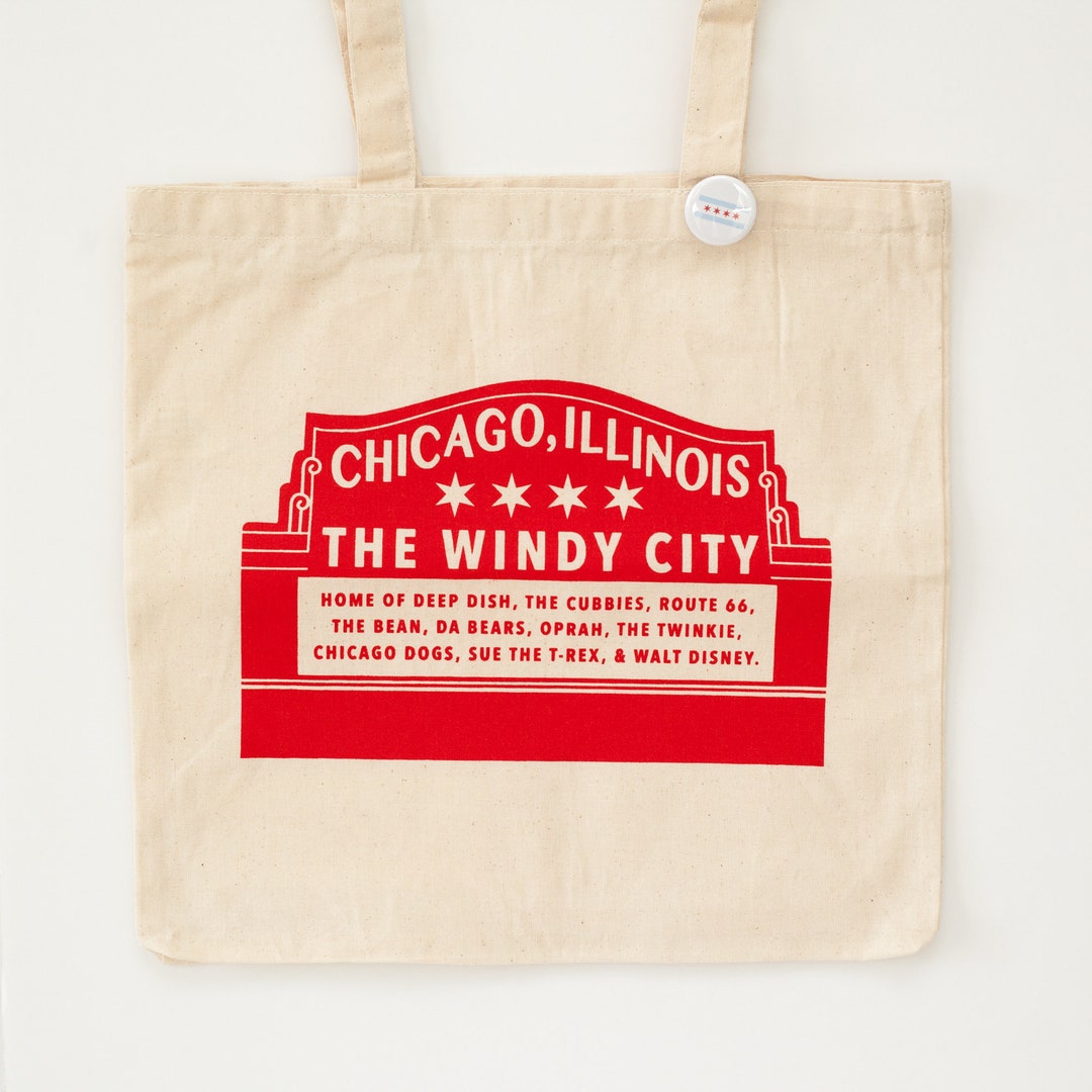 Chicago Tote Bag, Chicago Gift, Wrigley Field Sign Tote Bag Souvenir - Etsy