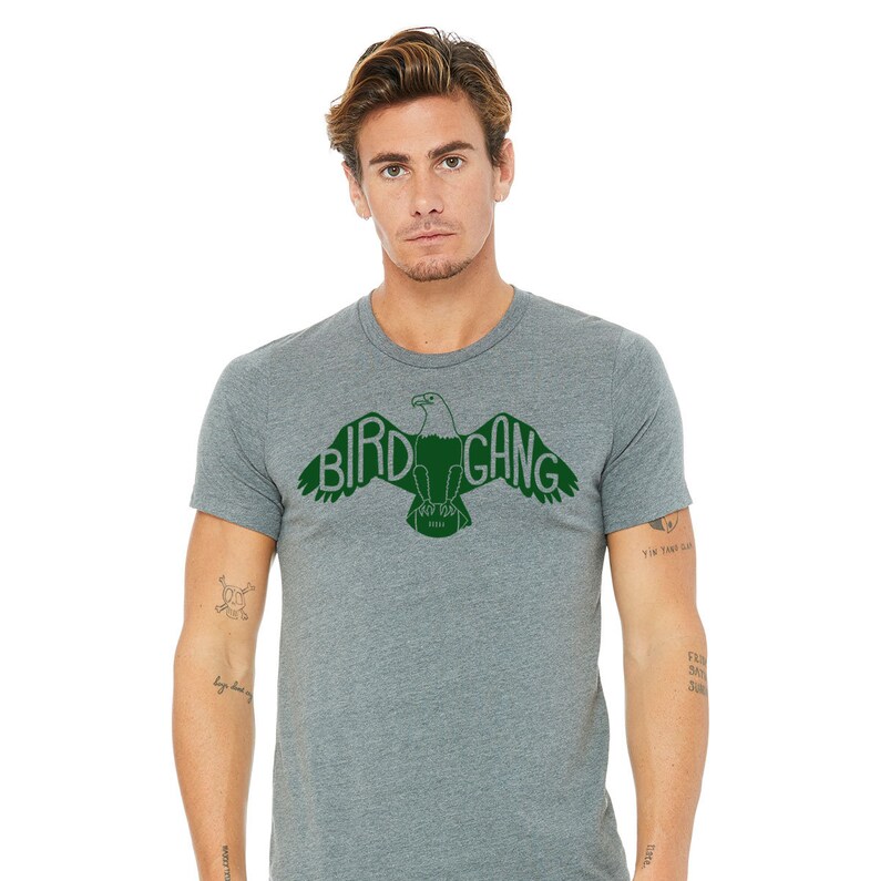 Bird Gang Football Tshirt Philadelphia Football Tshirt Bald - Etsy