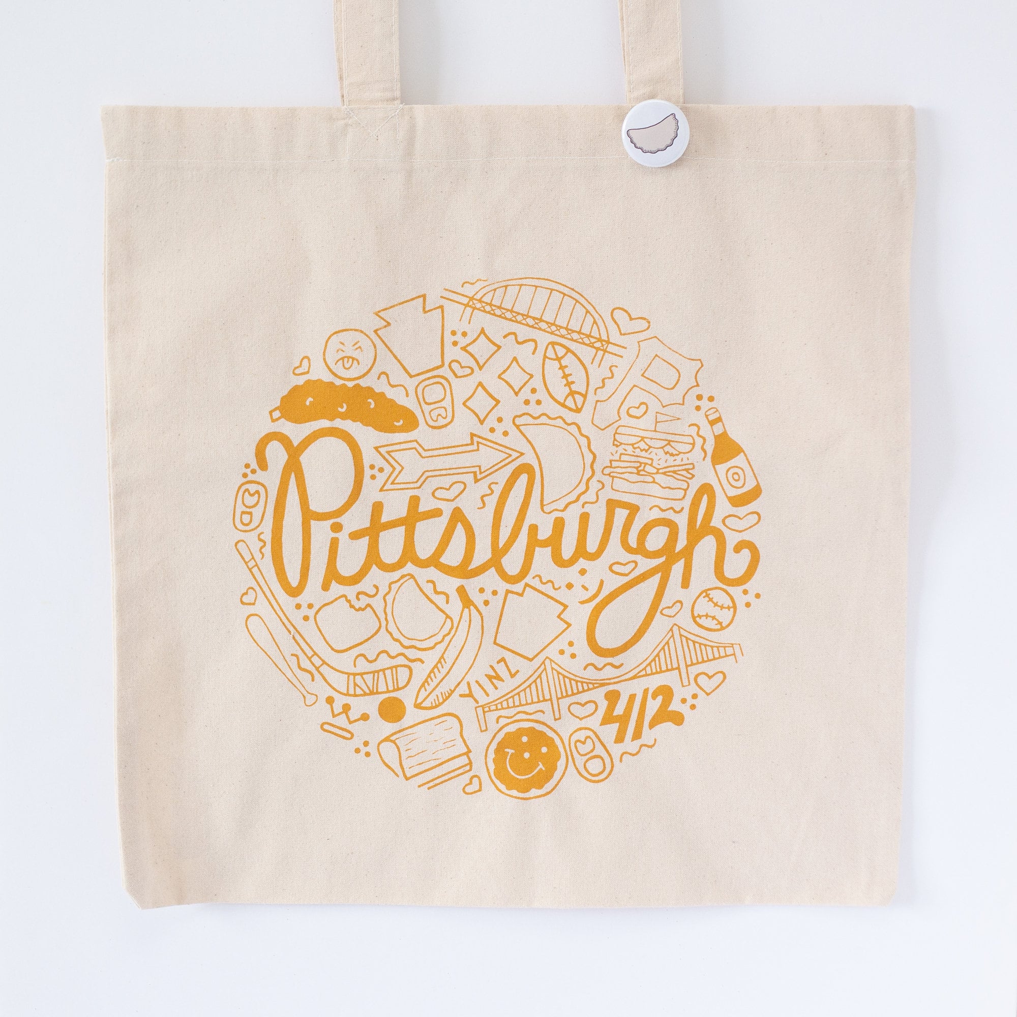 Pittsburgh Tote Bag, Pittsburgh Icons Gift, Pittsburgh Pennsylvania ...