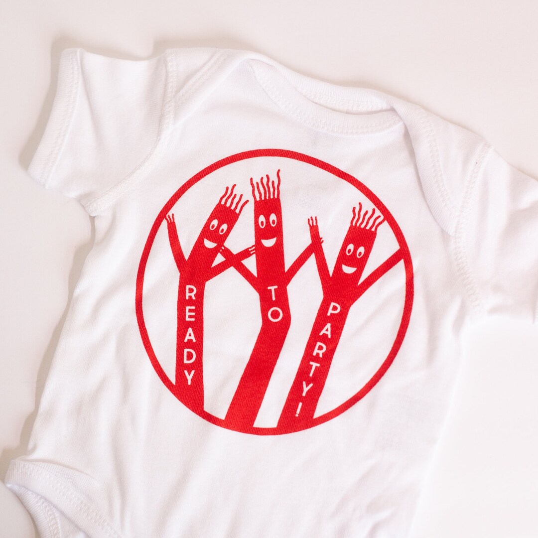 Funny Baby Onesie, Wacky Waving Inflatable Tube Man Baby Bodysuit ...