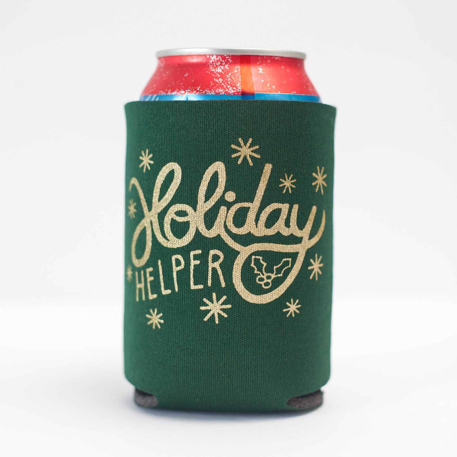 Holiday Beer Can Coolie Beer Huggie Holiday Helper Easy - Etsy