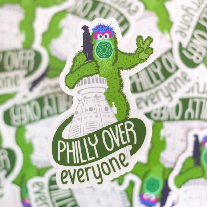 Phillie Phanatic Sticker, Philadelphia Sticker, Philadelphia Phillies ...