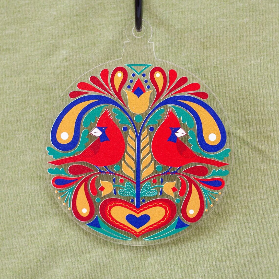 Cardinal Ornament Red Cardinal Decoration Hex Sign Holiday | Etsy