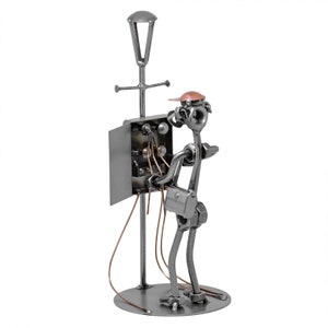 Nuts and Bolts Sculpture Electrician - Handmade Metal Ornament Figurine ...