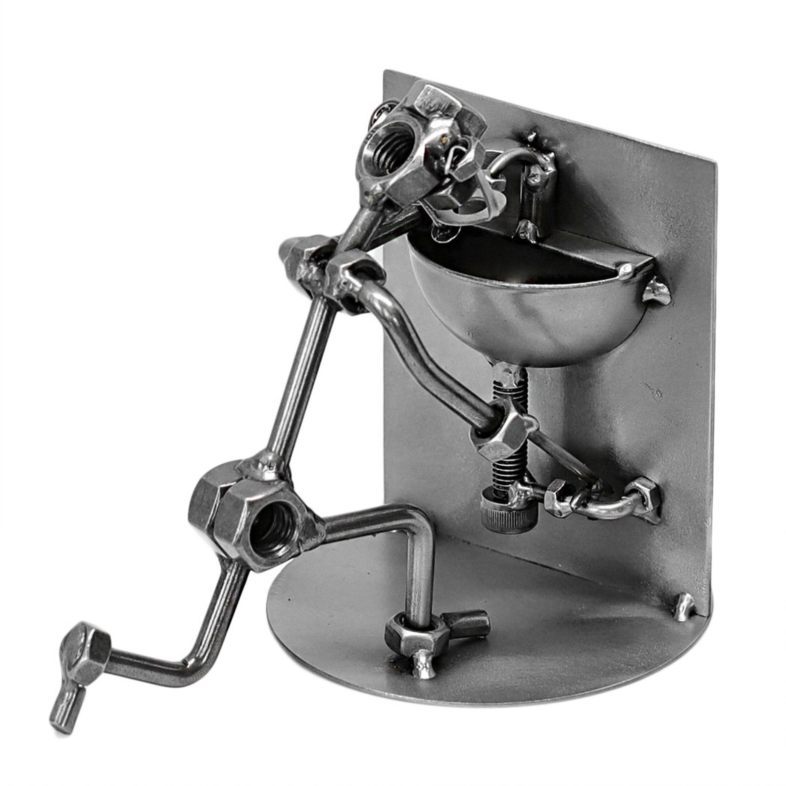 Nuts and Bolts Sculpture Plumber - Handmade Metal Ornament Figurine ...