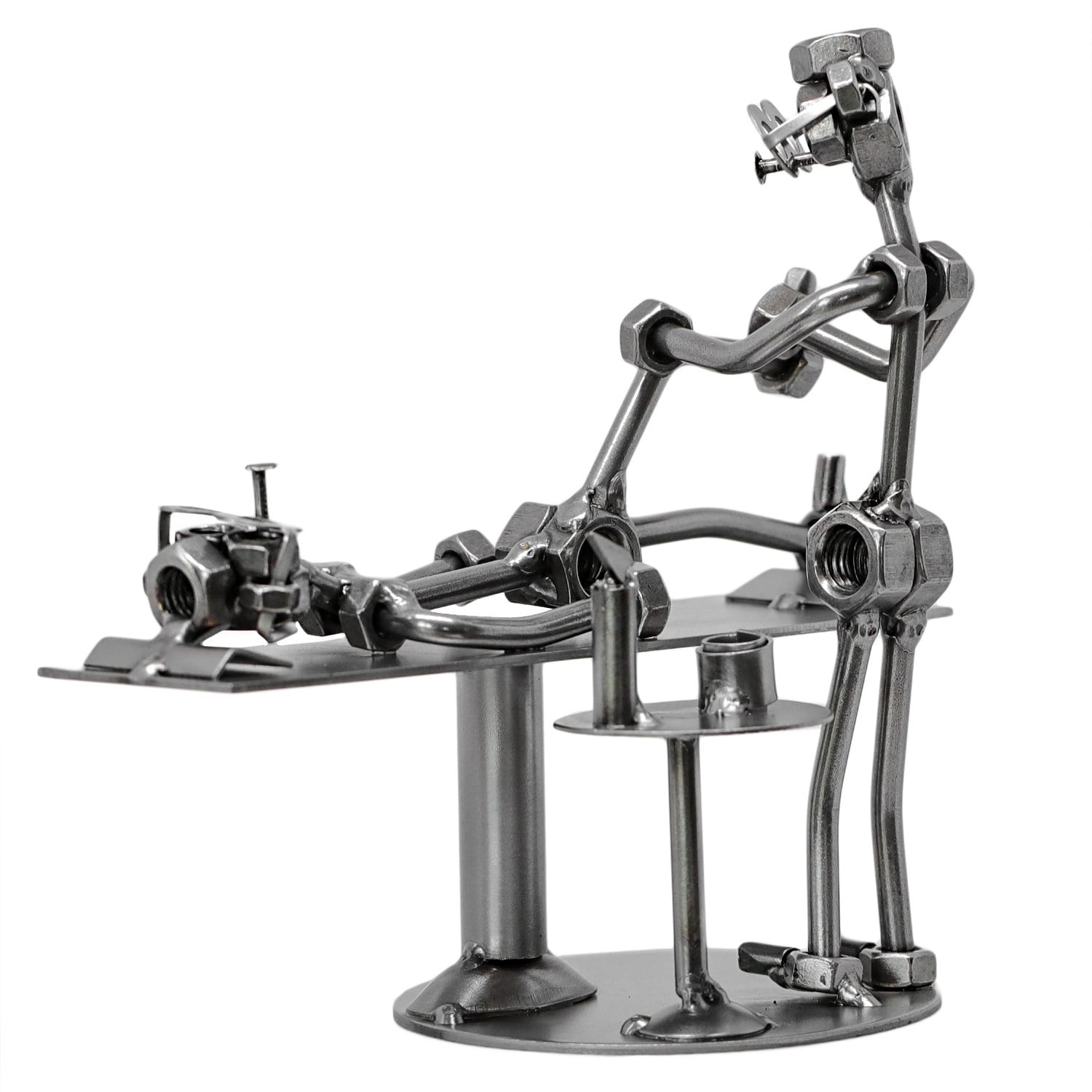 Nuts and Bolts Sculpture Physiotherapist - Handmade Metal Ornament ...