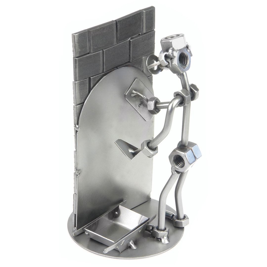 Nuts and Bolts Sculpture Plasterer - Handmade Metal Ornament Figurine ...