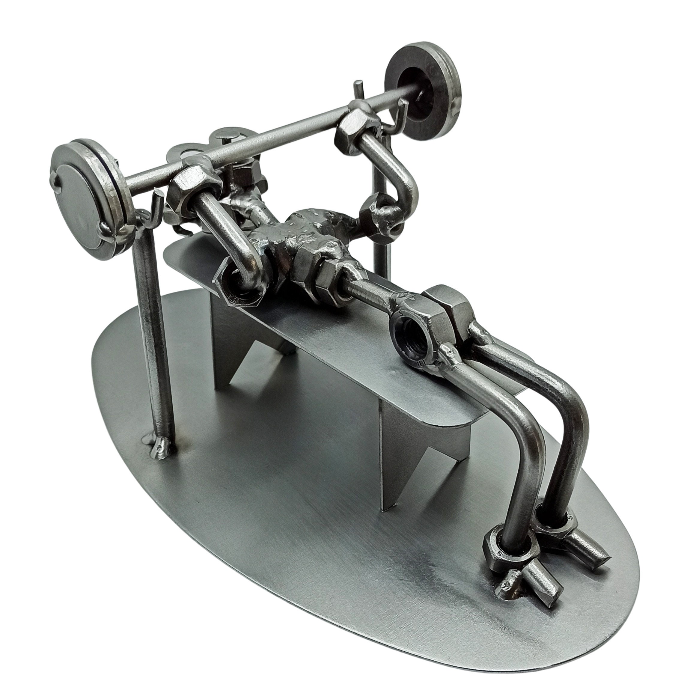 Nuts and Bolts Sculpture Bodybuilding Workout - Handmade Metal Ornament ...