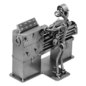 Nuts and Bolts Sculpture Lathe Operator - Handmade Metal Ornament ...