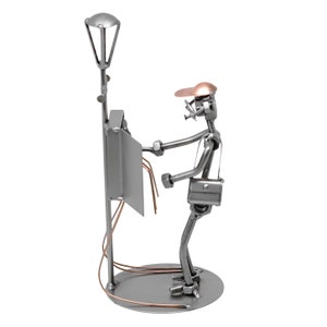 Nuts and Bolts Sculpture Electrician - Handmade Metal Ornament Figurine ...