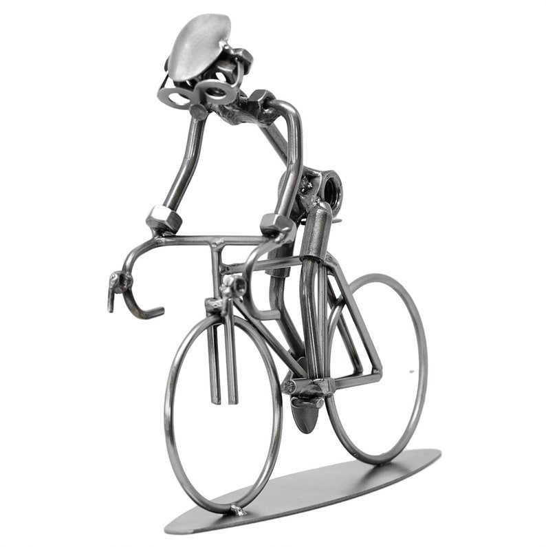 Nuts and Bolts Sculpture Racing Bike - Handmade Metal Ornament Figurine ...